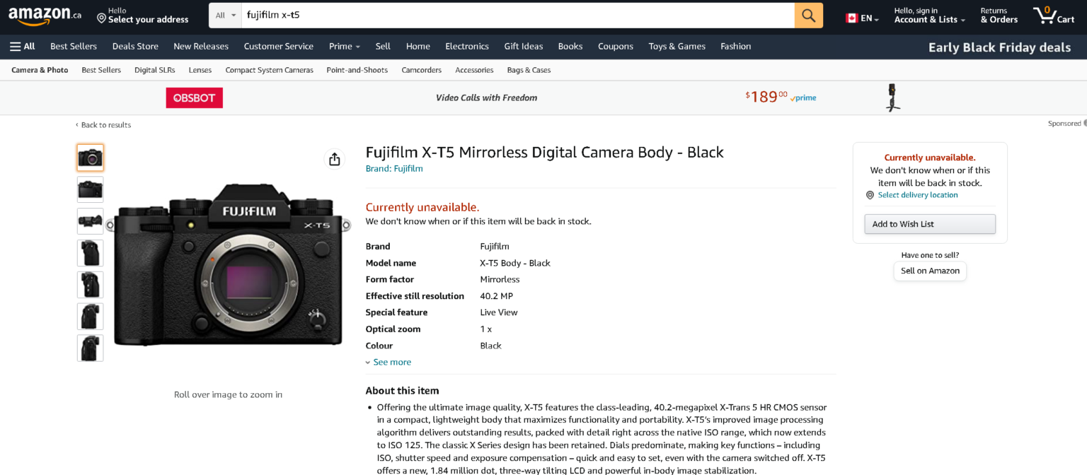 Η Amazon έχει την Fujifilm X-T5 στο site της! | pttl.gr
