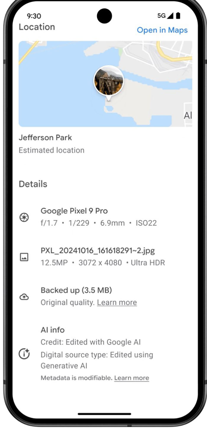 Google Photos: θα σας ενημερώνει αν μια εικόνα επεξεργάστηκε με AI! | pttl.gr